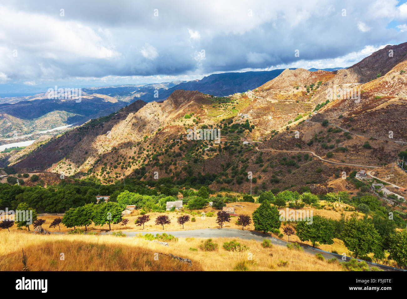 Sophisticated hills near Bova in Calabria, Southern Italy Stock Photo ...