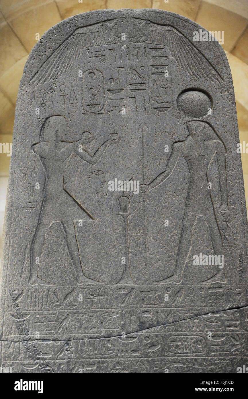 Egypt. Stele of Seti I. Beth-Shean. 1289-1278 B.C. Basalt. Commemorates ...