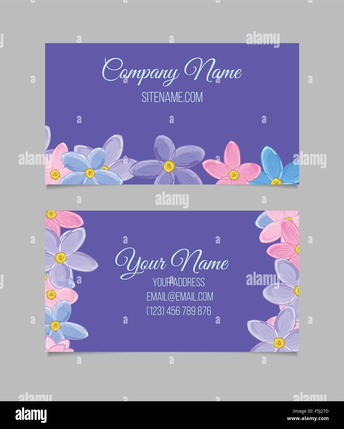 Floral card template Stock Vector Image & Art - Alamy