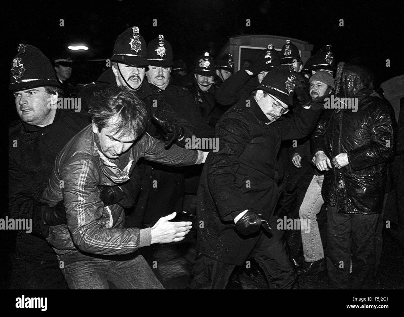 Miners strike 1984 Black and White Stock Photos & Images - Alamy