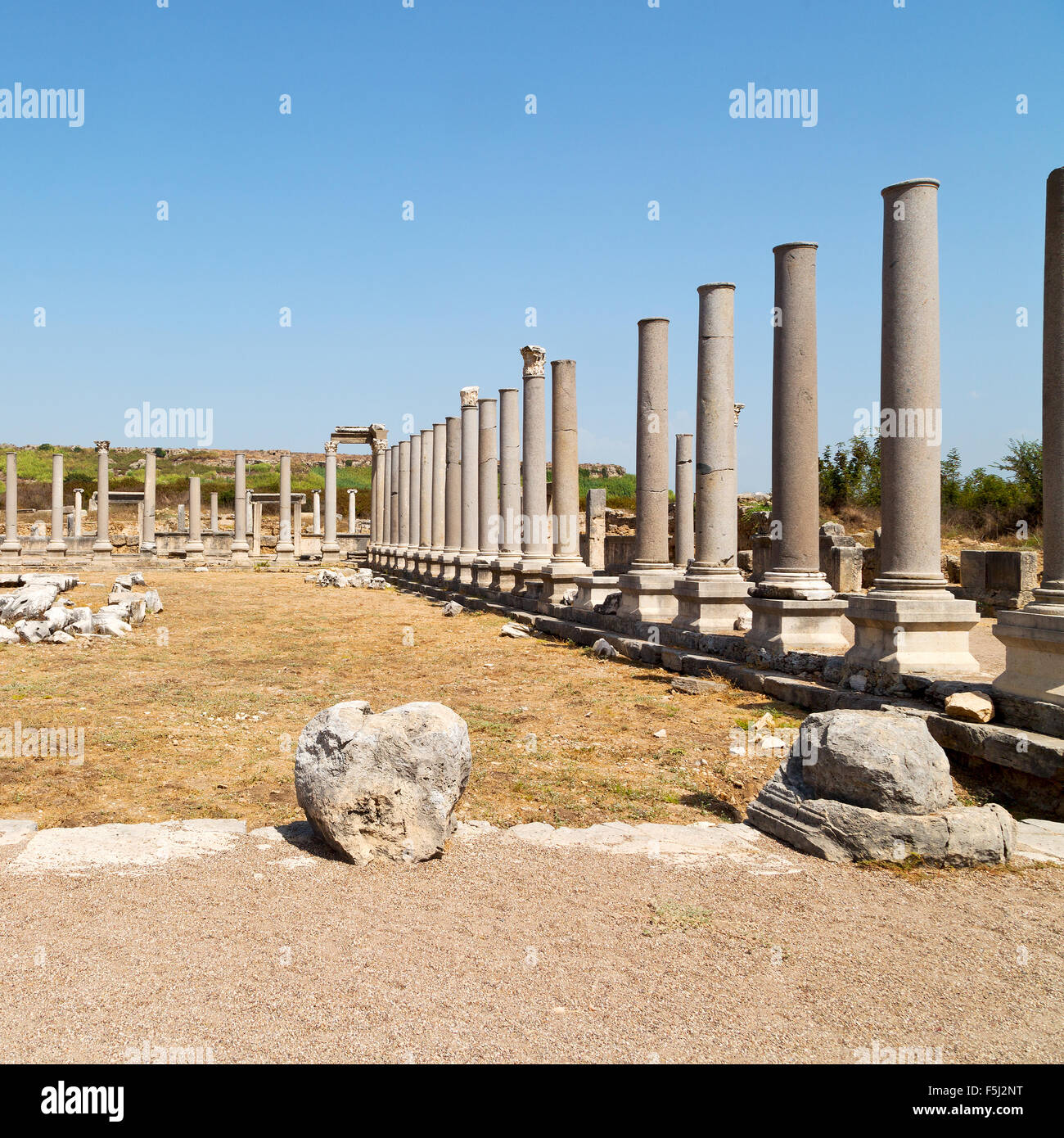 old construction in asia turkey the column and the roman temple Stock ...