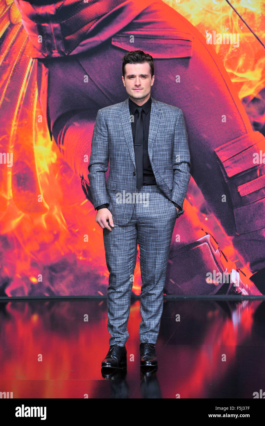 American actor Josh Hutcherson attends to the Premiere of "The Hunger ...