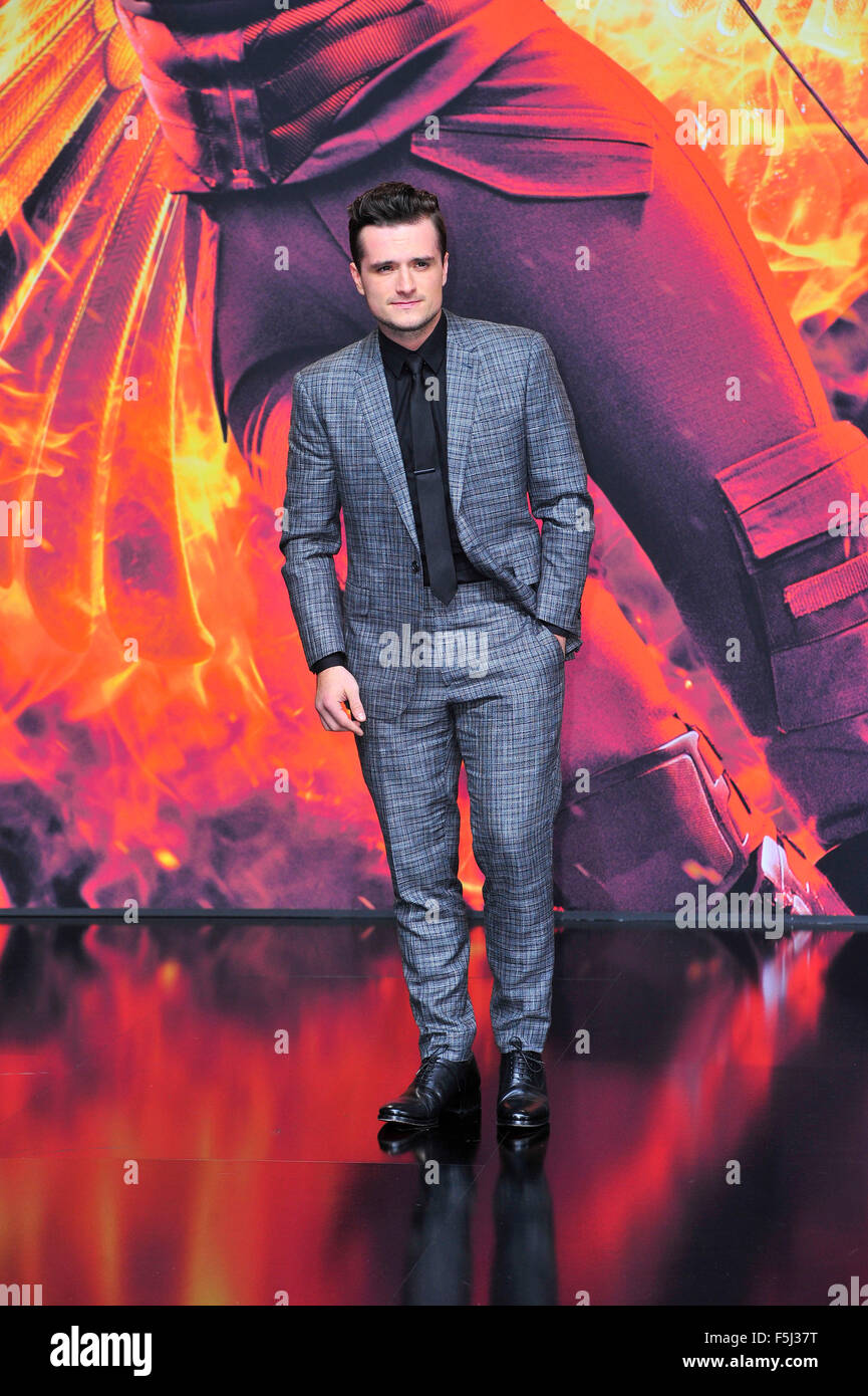 American actor Josh Hutcherson attends to the Premiere of "The Hunger ...