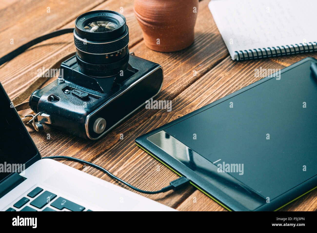 Work space for photographer Stock Photo - Alamy