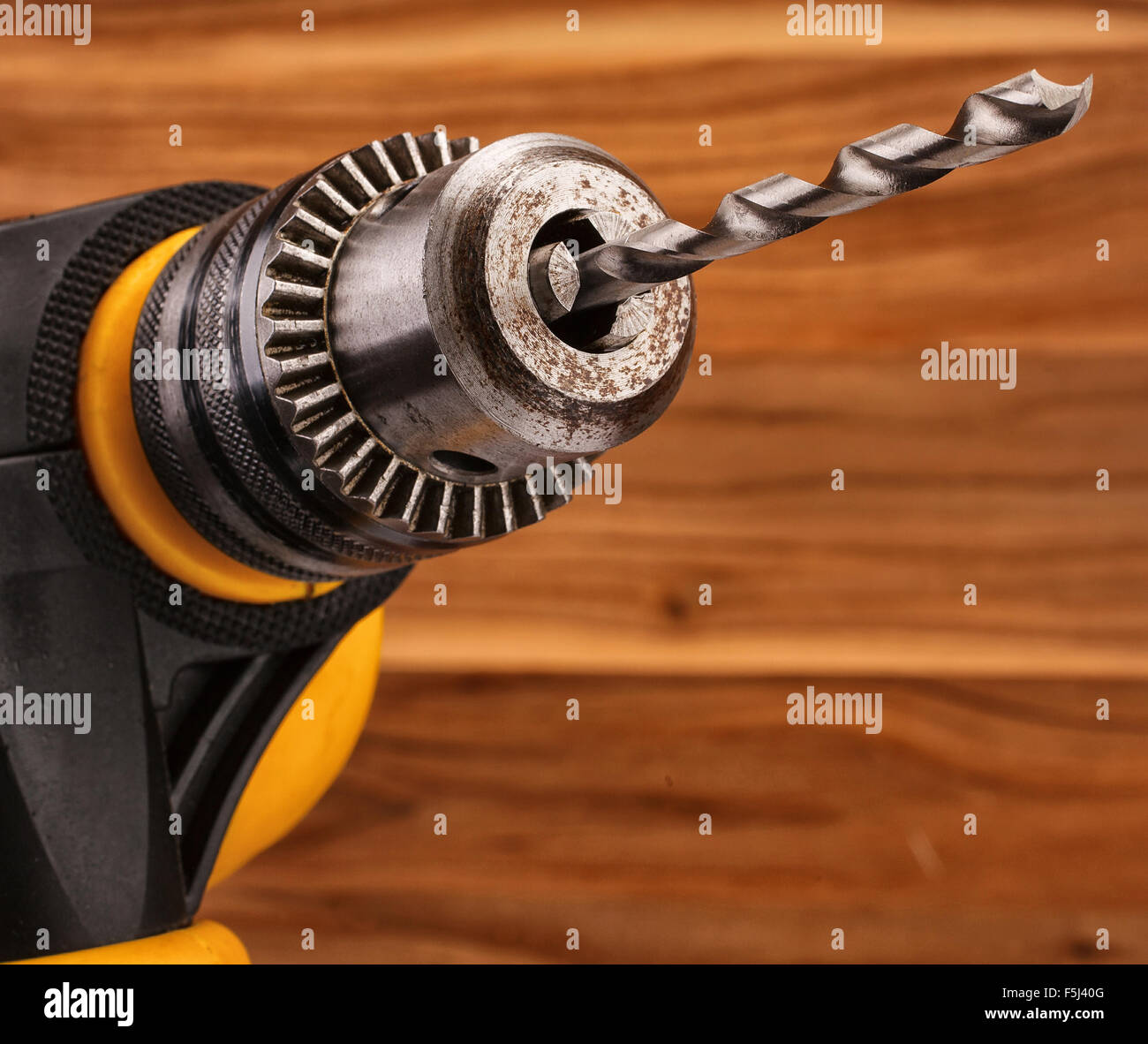 drill with drill bit Stock Photo - Alamy