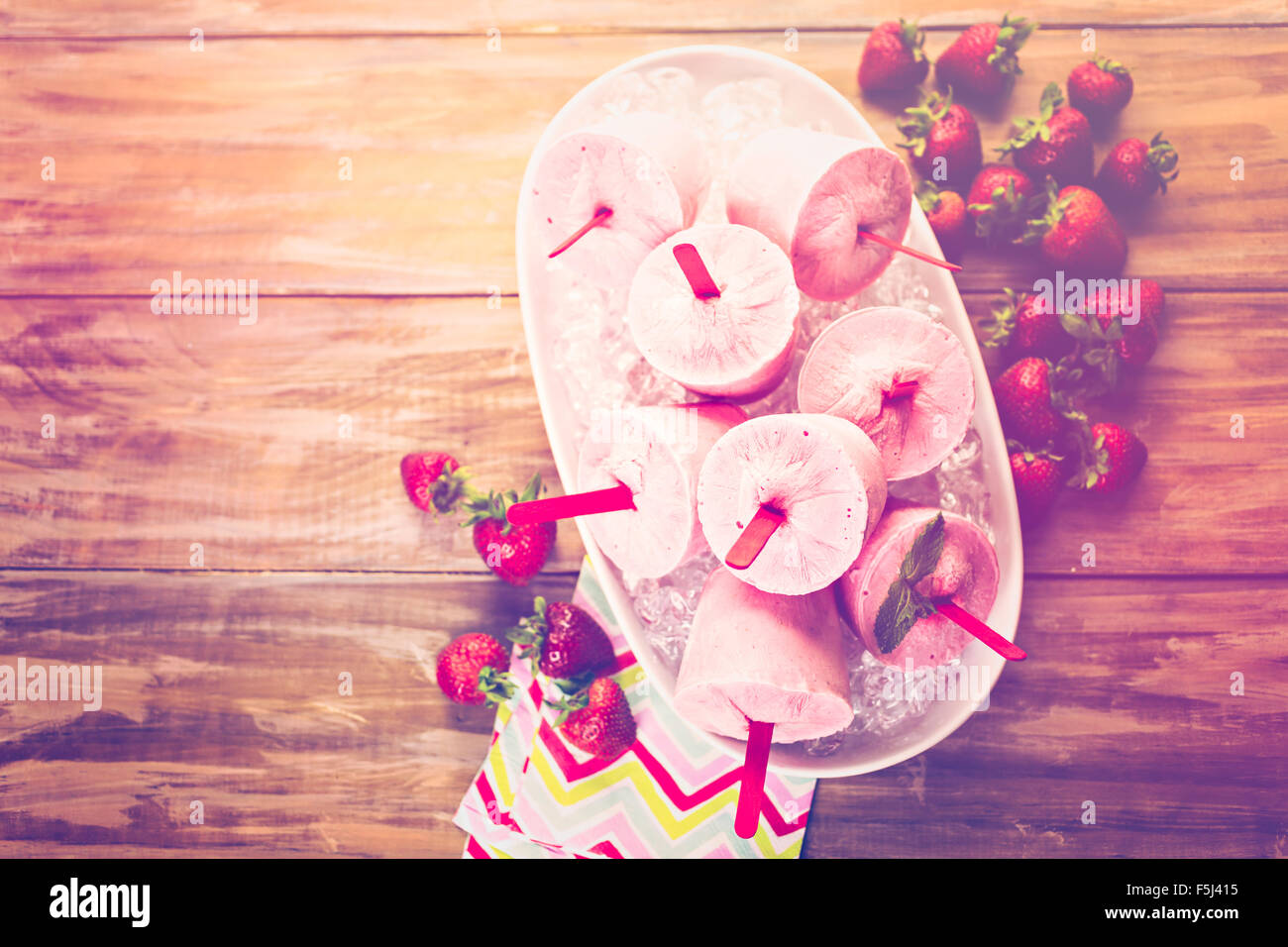 Ice pops with plastic hi-res stock photography and images - Alamy