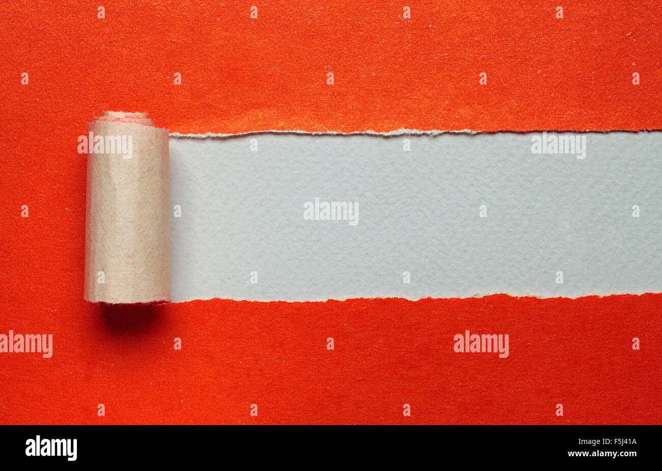 orange Torn paper with white background Stock Photo - Alamy