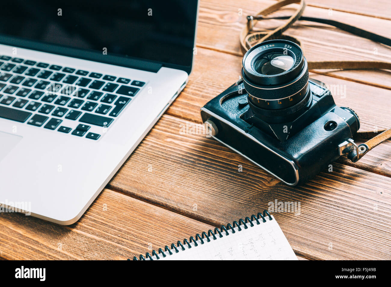 Work space for photographer Stock Photo - Alamy