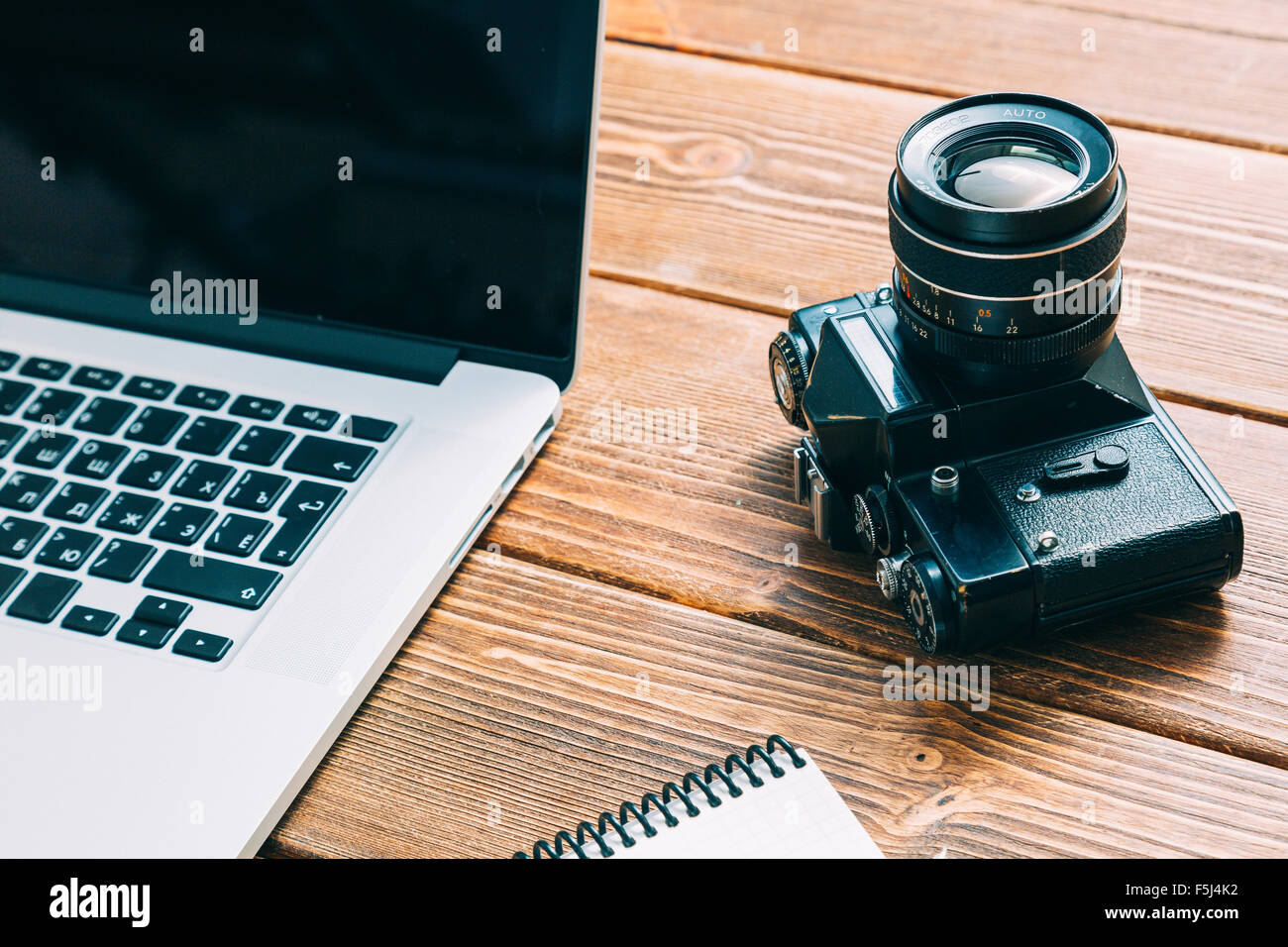 Work space for photographer Stock Photo - Alamy