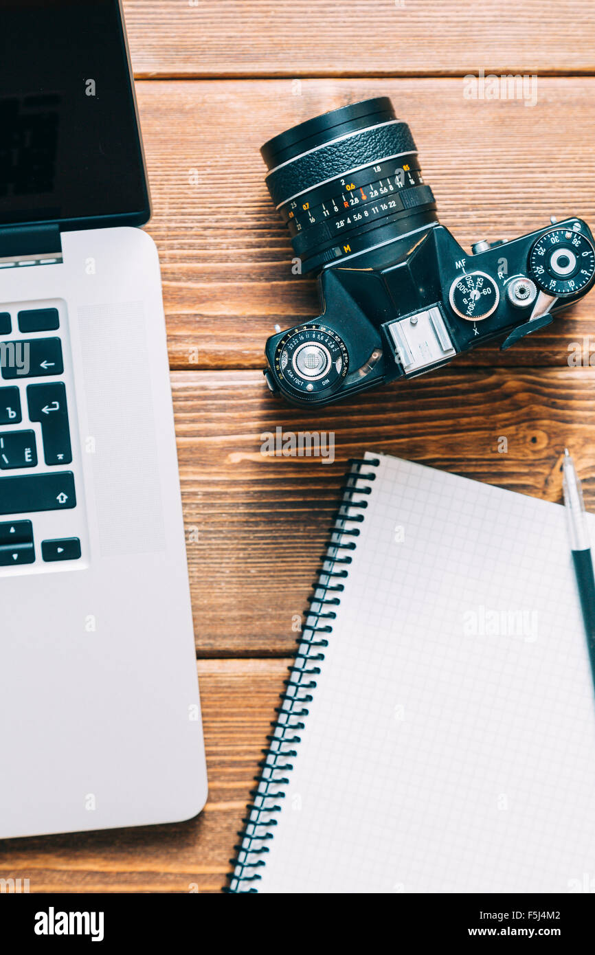 Work space for photographer Stock Photo - Alamy