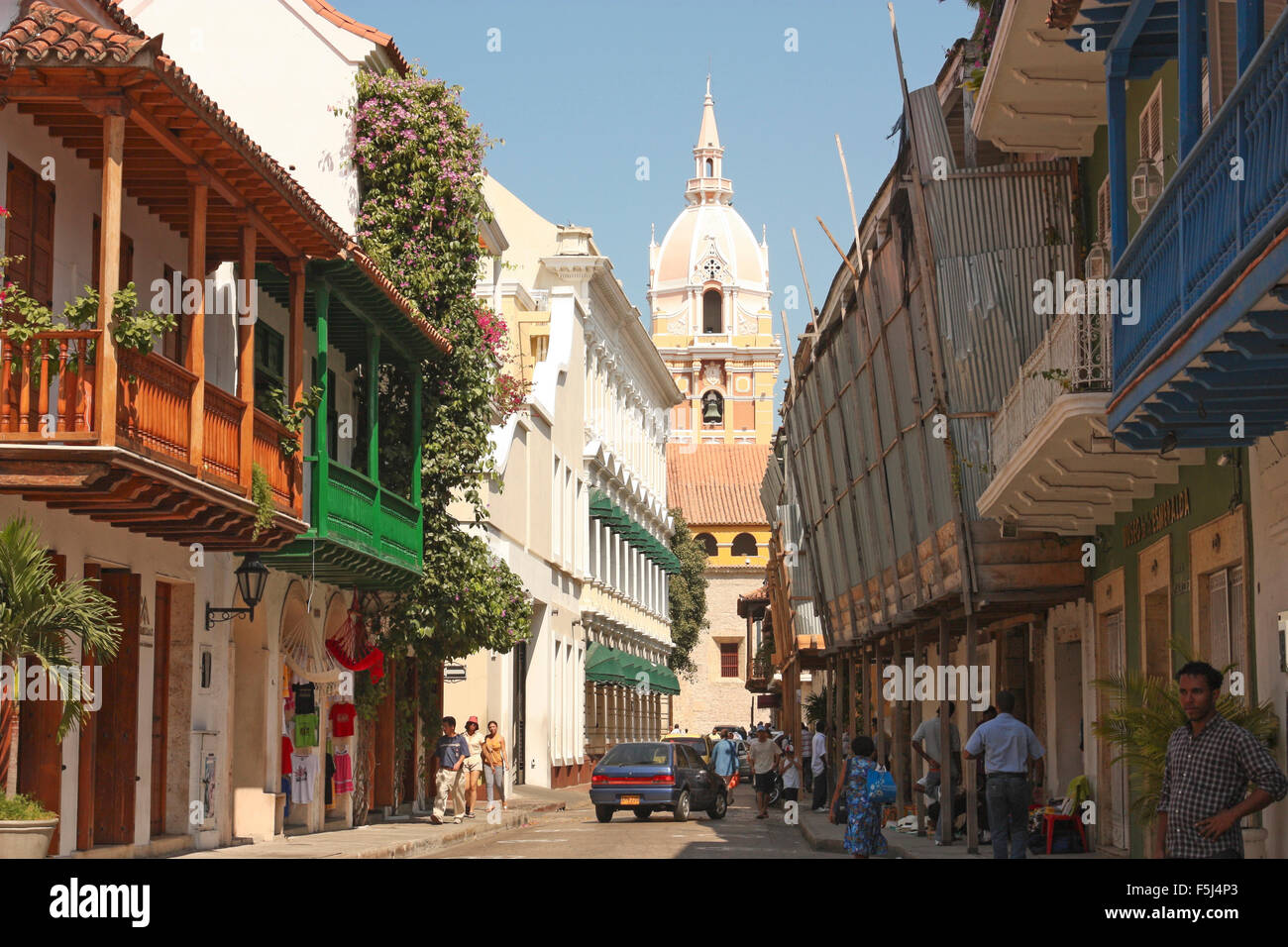 Cartagena, Colombia. Historic center, the "Walled City", was declared a ...