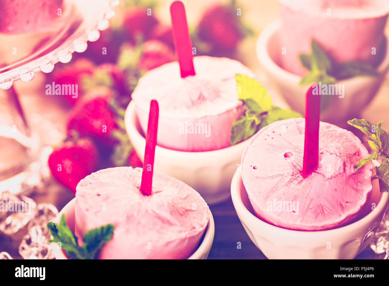 Ice pops with plastic hi-res stock photography and images - Alamy