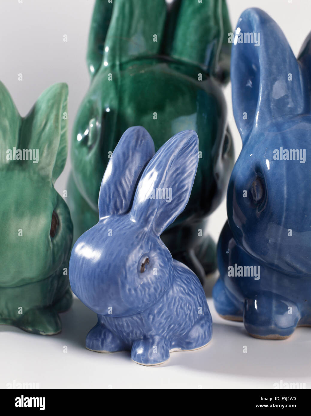 Close-up of a collection of Sylvac pottery rabbits Stock Photo - Alamy