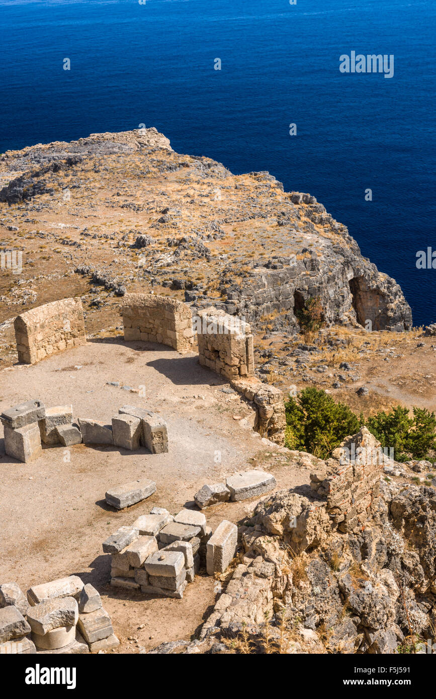 Lindos acropolis hi-res stock photography and images - Alamy