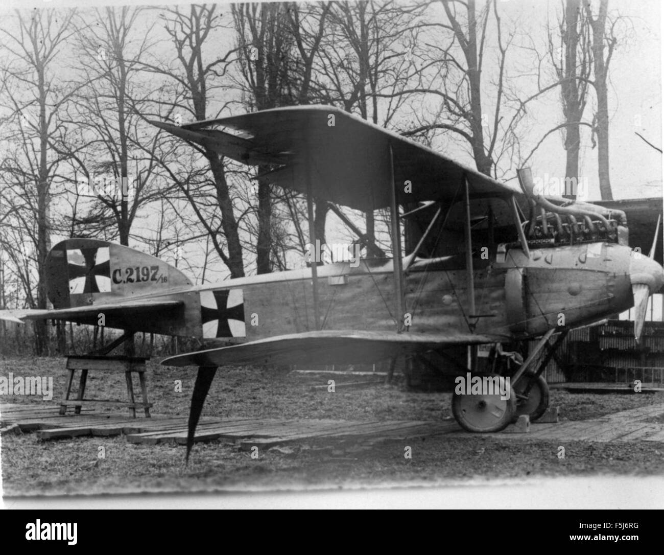A historical photograph of the Albatros CVII, a German World War I ...