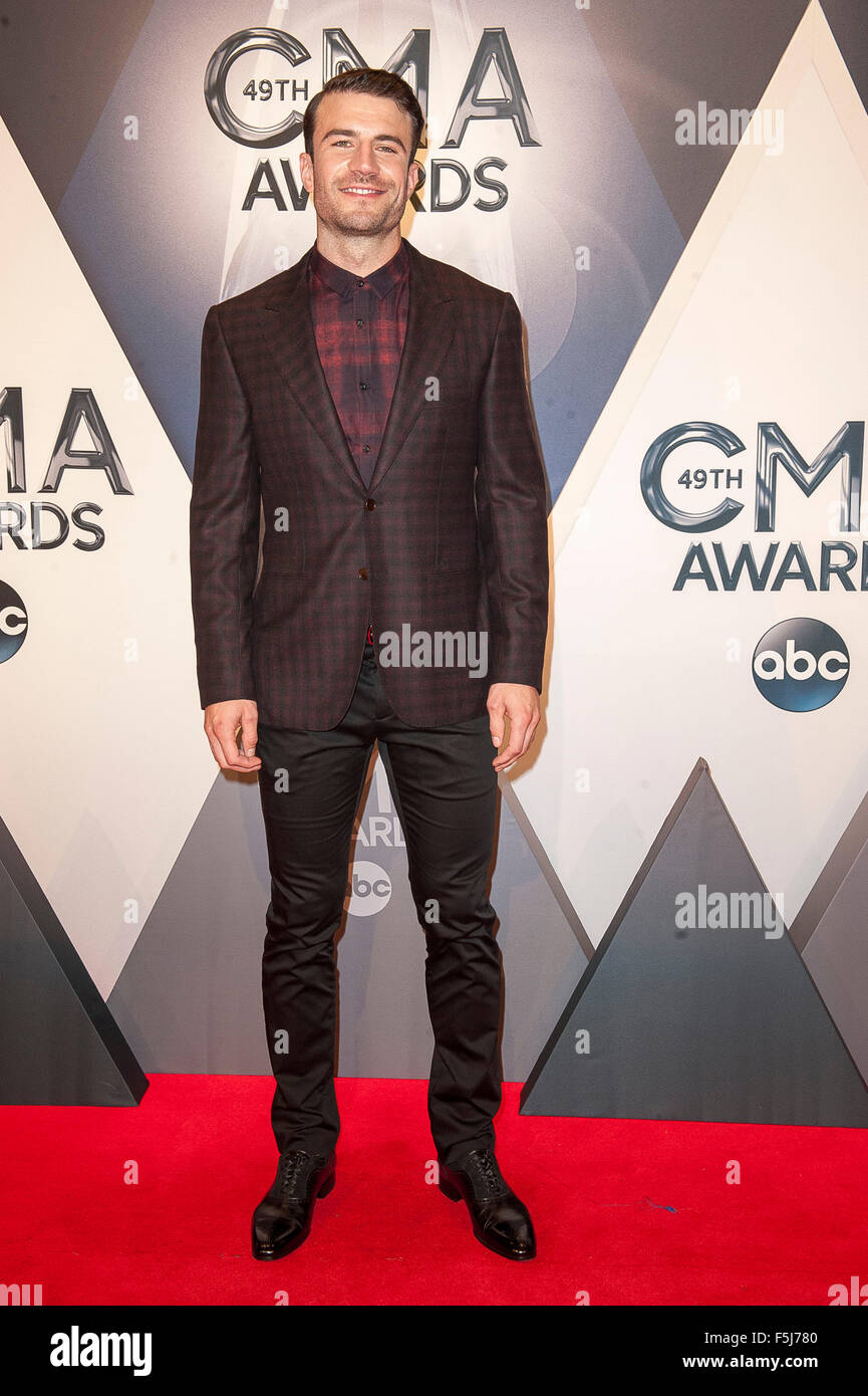 Nashville, Tennessee. 04th Nov, 2015. Musician SAM HUNT arrives at the ...