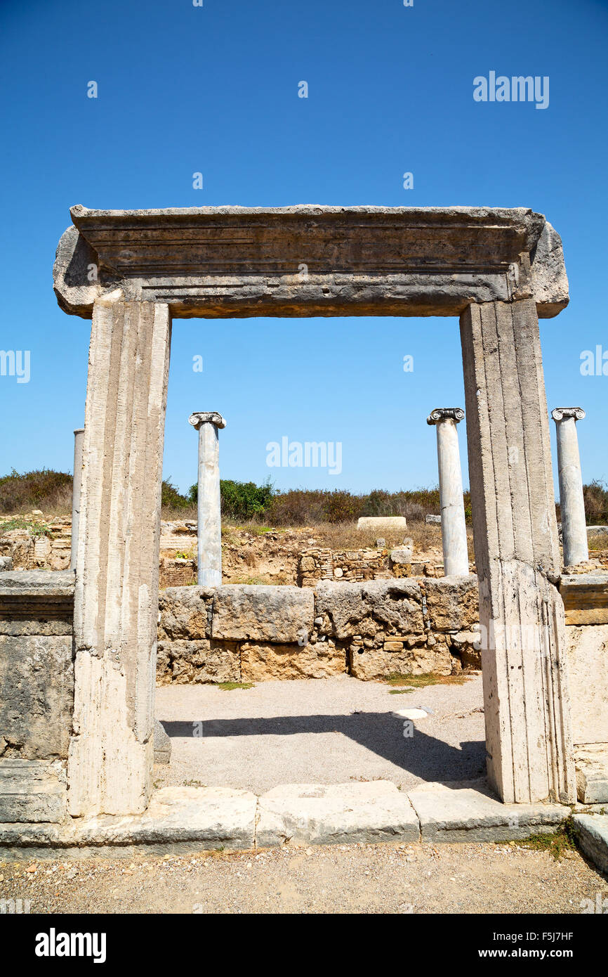 old construction in asia turkey the column and the roman temple Stock ...