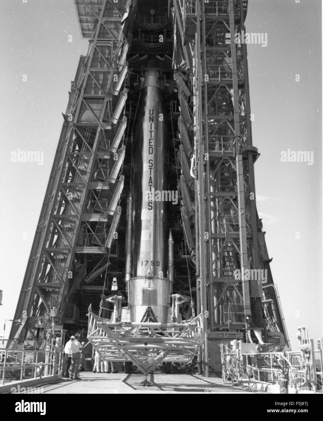 This image features a detailed view of the Atlas rocket, a key part of ...