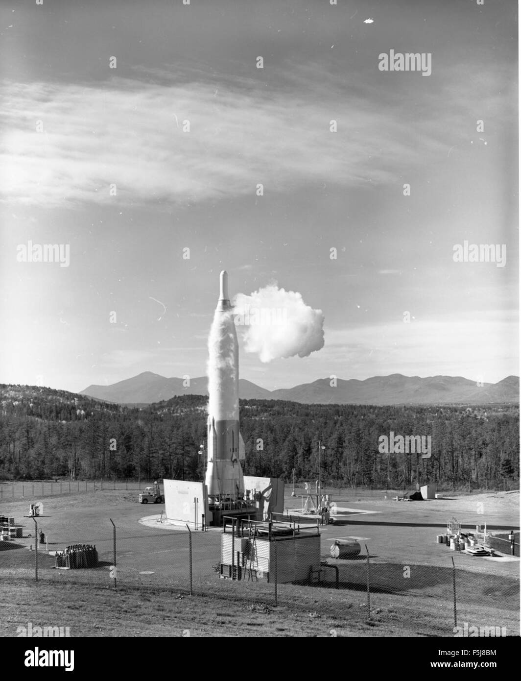 The Atlas 556-5 missile, photographed on October 22, 1962, provides a ...