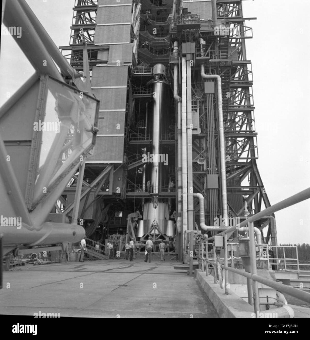 A photo from the Atlas Collection showing a missile launch pad with an ...