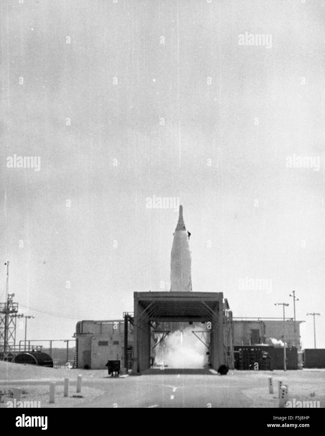An image of the Atlas missile system, featuring its technical design ...