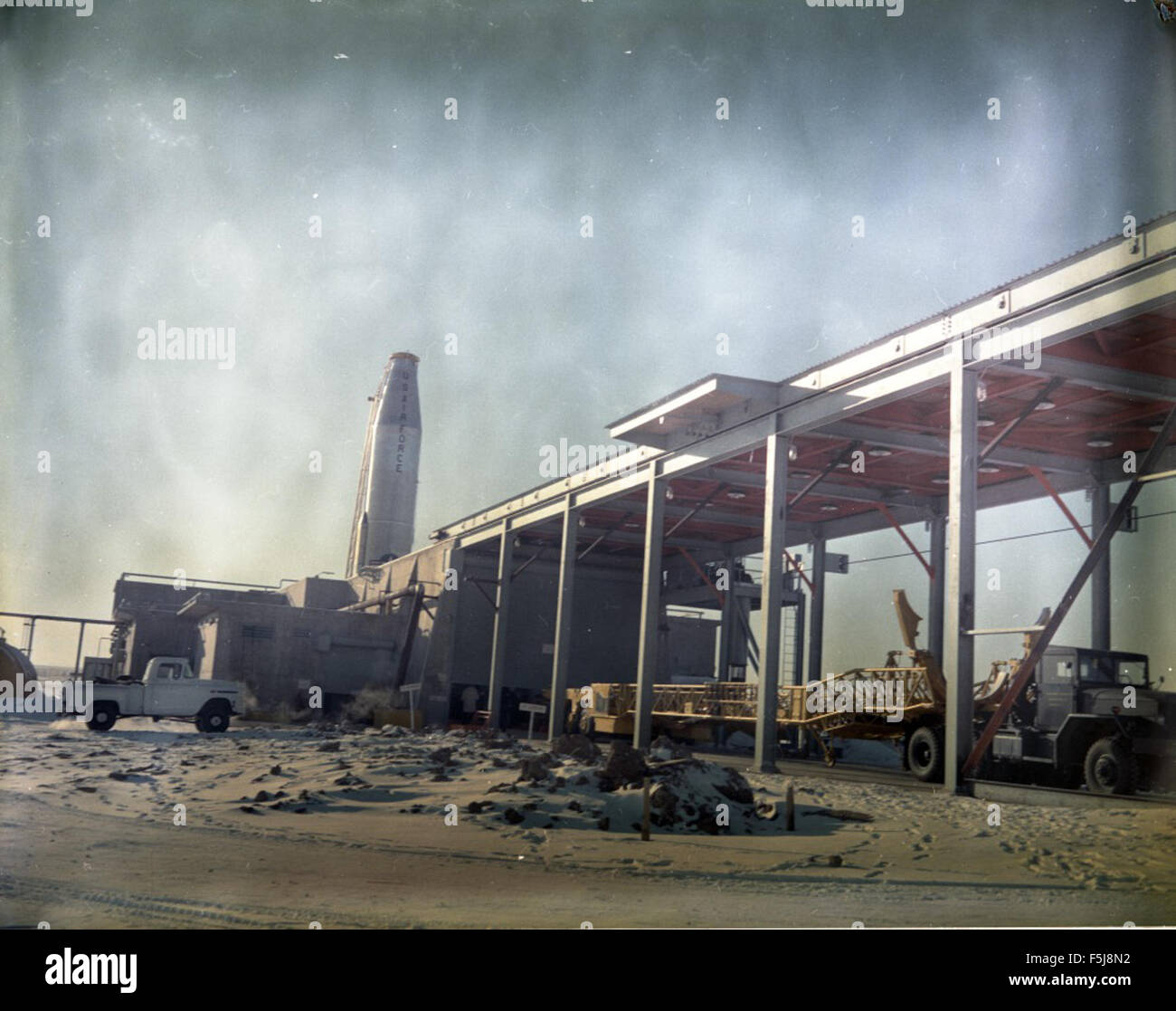 Atlas Details First Atlas to Site 564-A; Erected with Stock Photo - Alamy