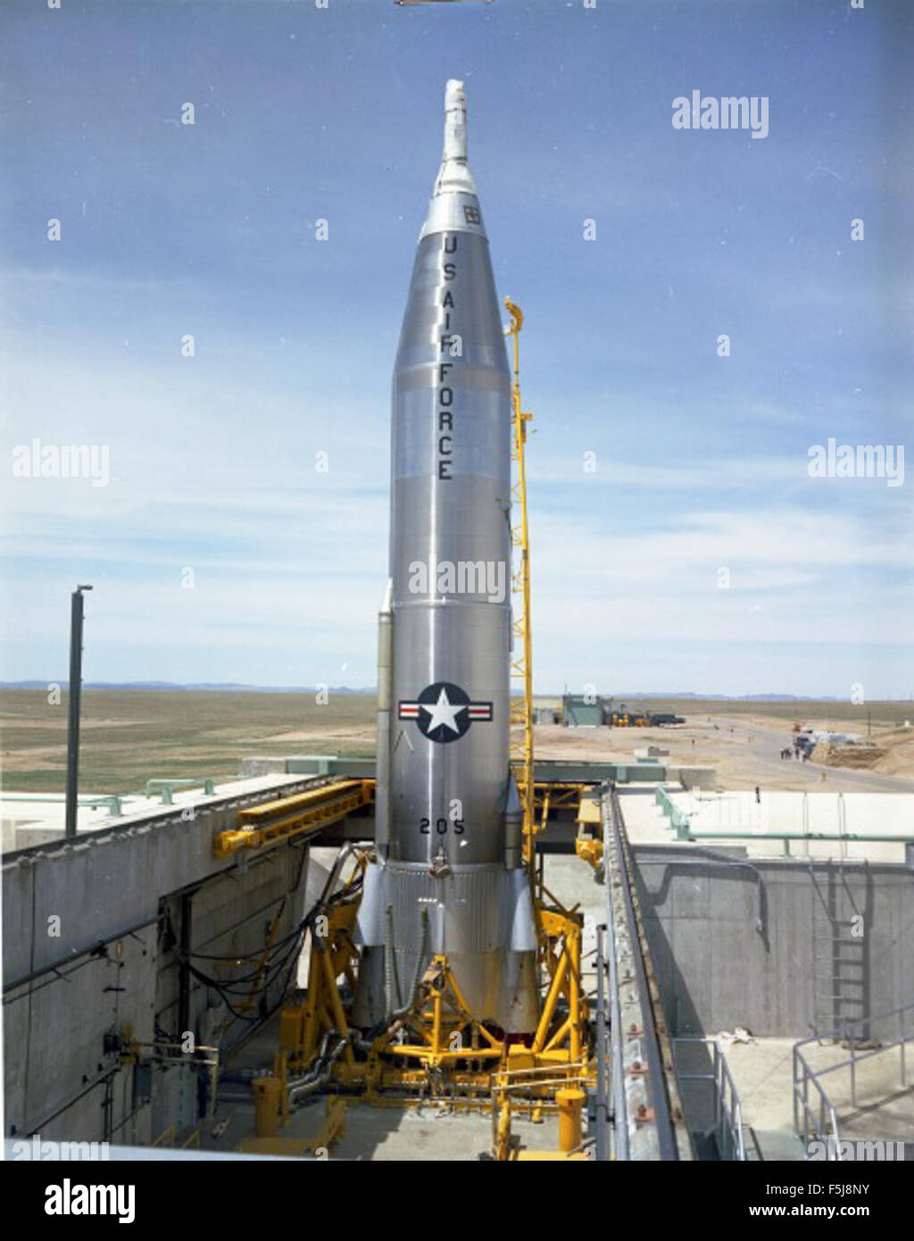 An image documenting the Atlas missile system, one of the U.S. Air ...