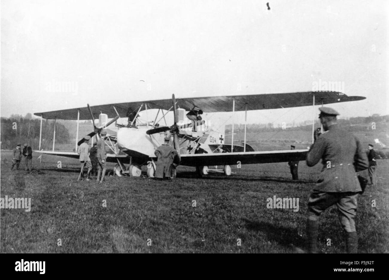 Photograph of the AEG G III, a German World War I-era aircraft ...