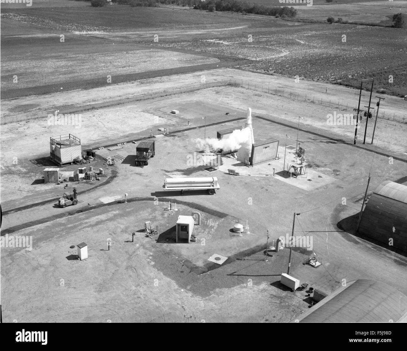 Photograph showing the Atlas missile stored in a silo, showcasing the ...