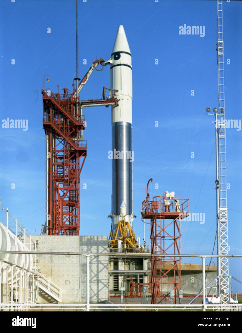 A detailed view of the Atlas missile system captured in an image from ...