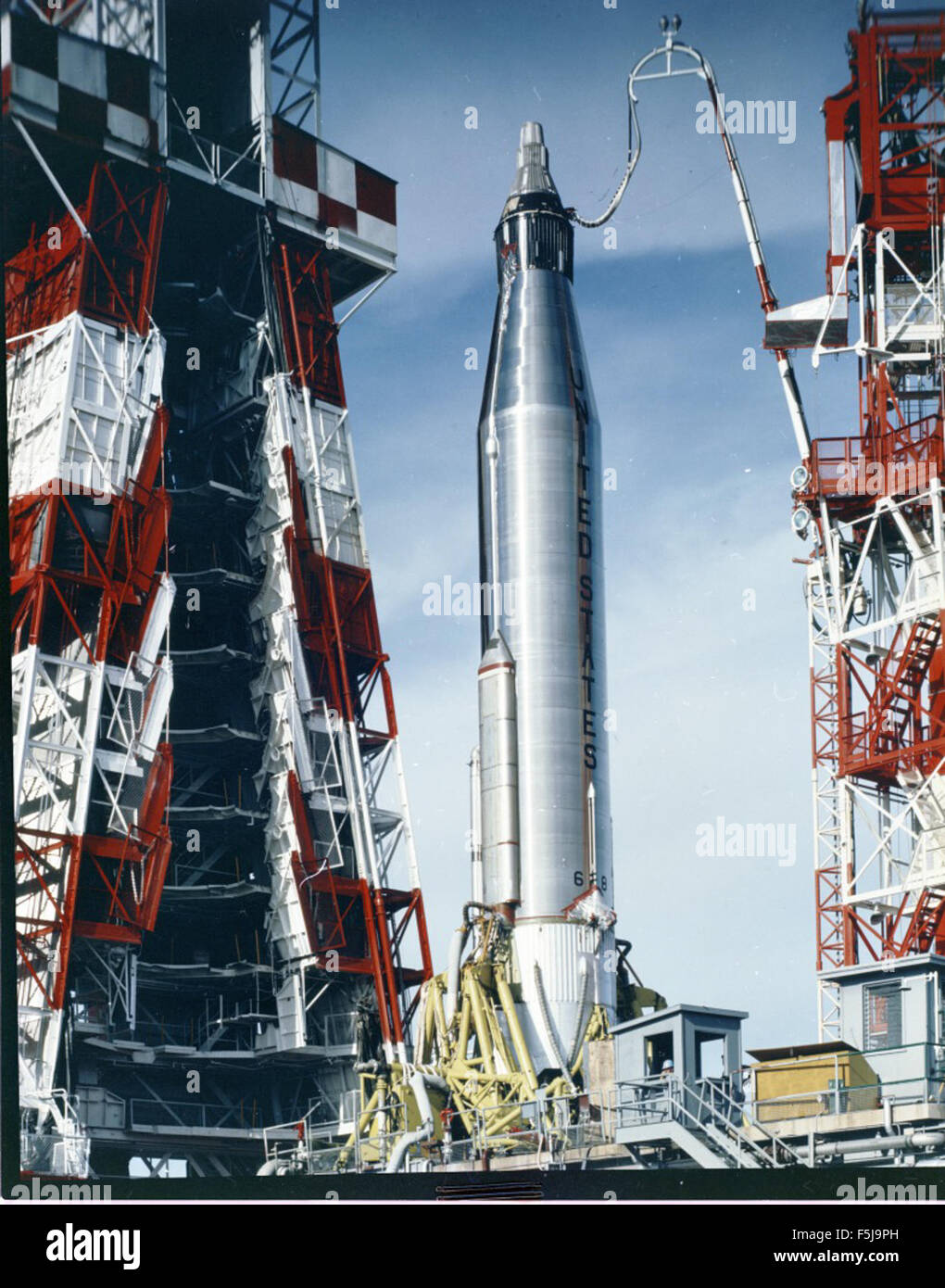 Atlas 10D, Mercury 10D Looking Up; Towers on Each Stock Photo - Alamy