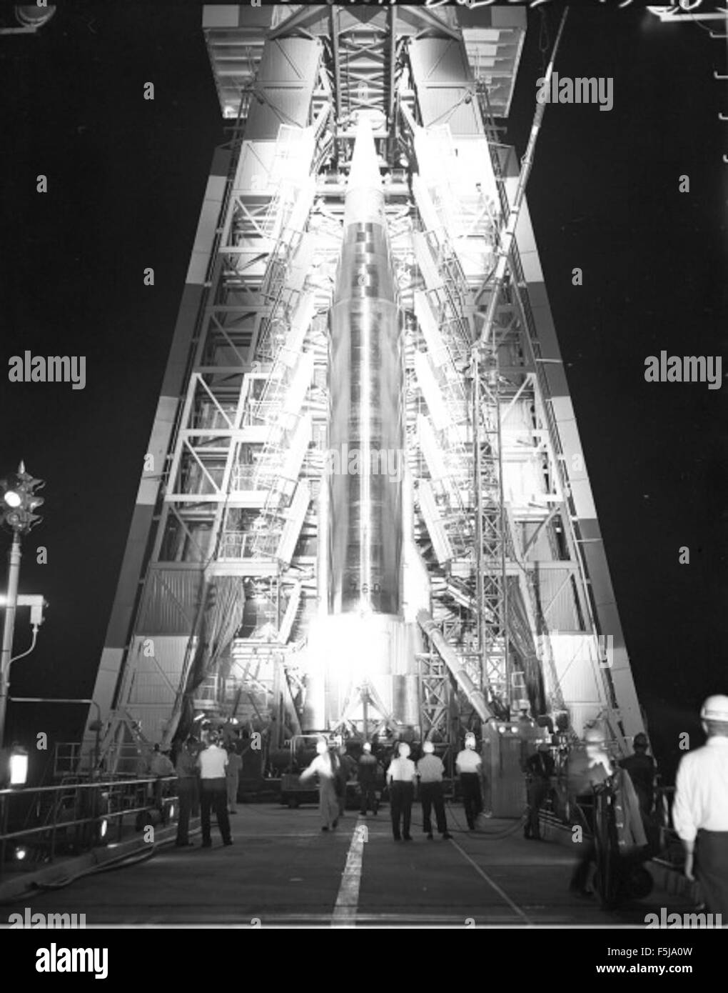 This image from the Atlas Negative Collection features an Atlas rocket ...