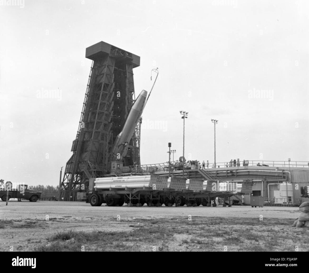 Atlas missile test from Black and White Stock Photos & Images - Alamy
