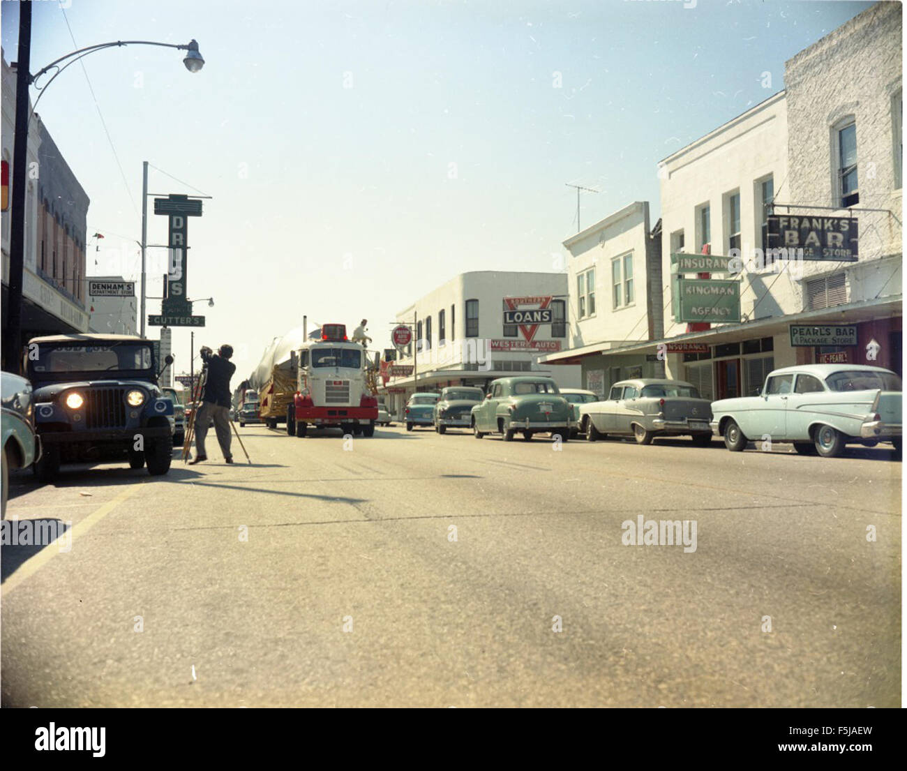 The Atlas 12A missile is being transported, arriving on site and shown ...
