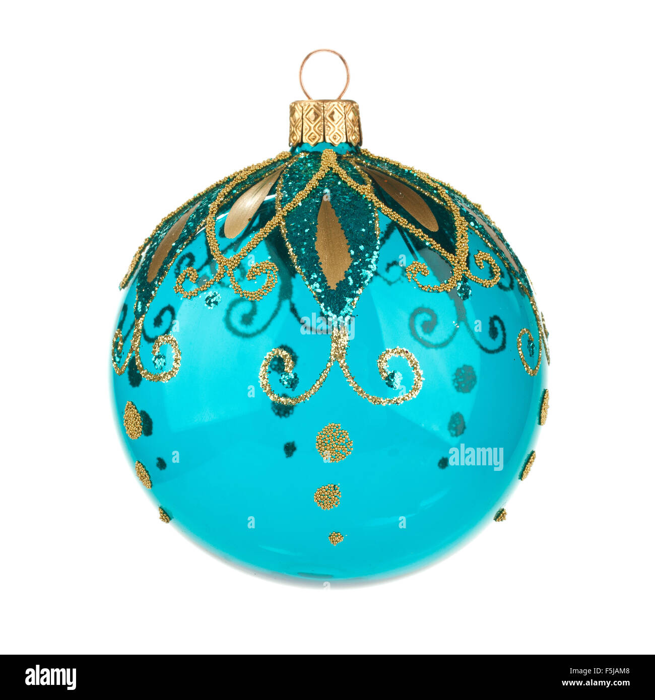 Blue christmas toy ball Cut Out Stock Images & Pictures - Alamy