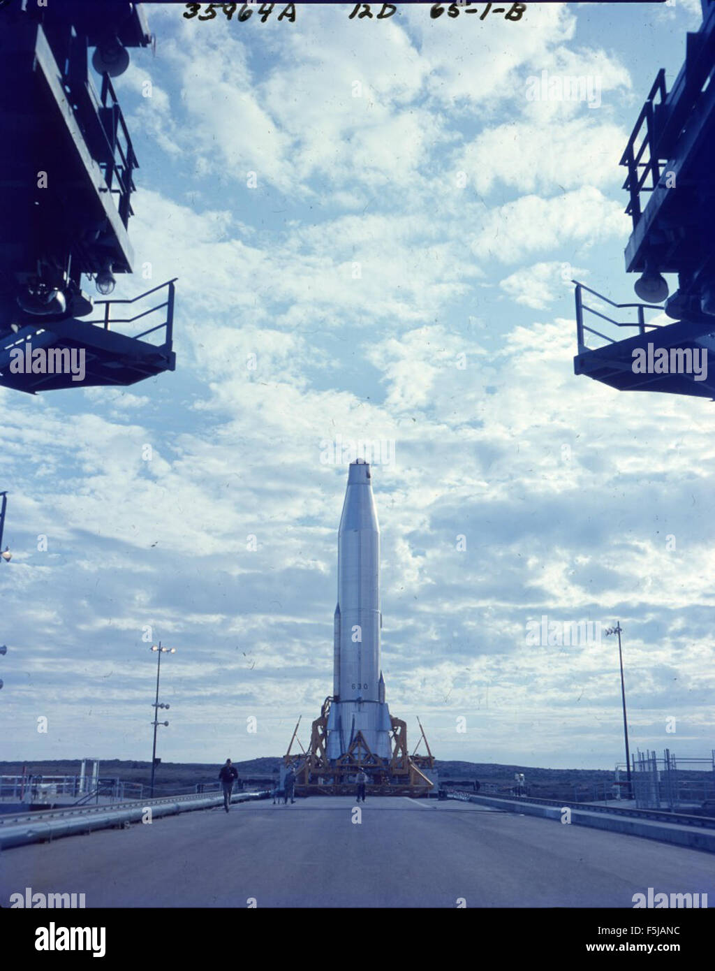 This image shows the Atlas 12D rocket before and after the Gantry was ...