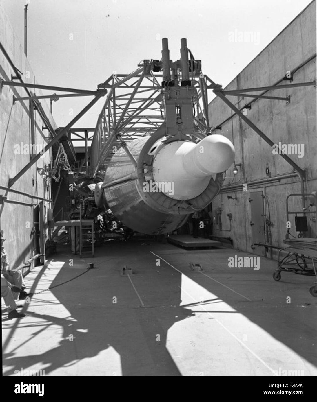 An image from the Atlas Negative Collection showing an Atlas missile ...