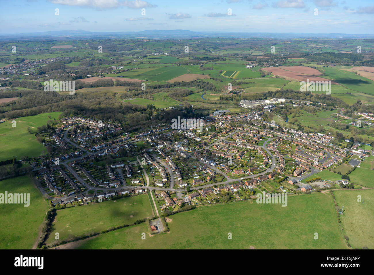 An aerial view of Cookley,a village in the Wyre Forest district of ...