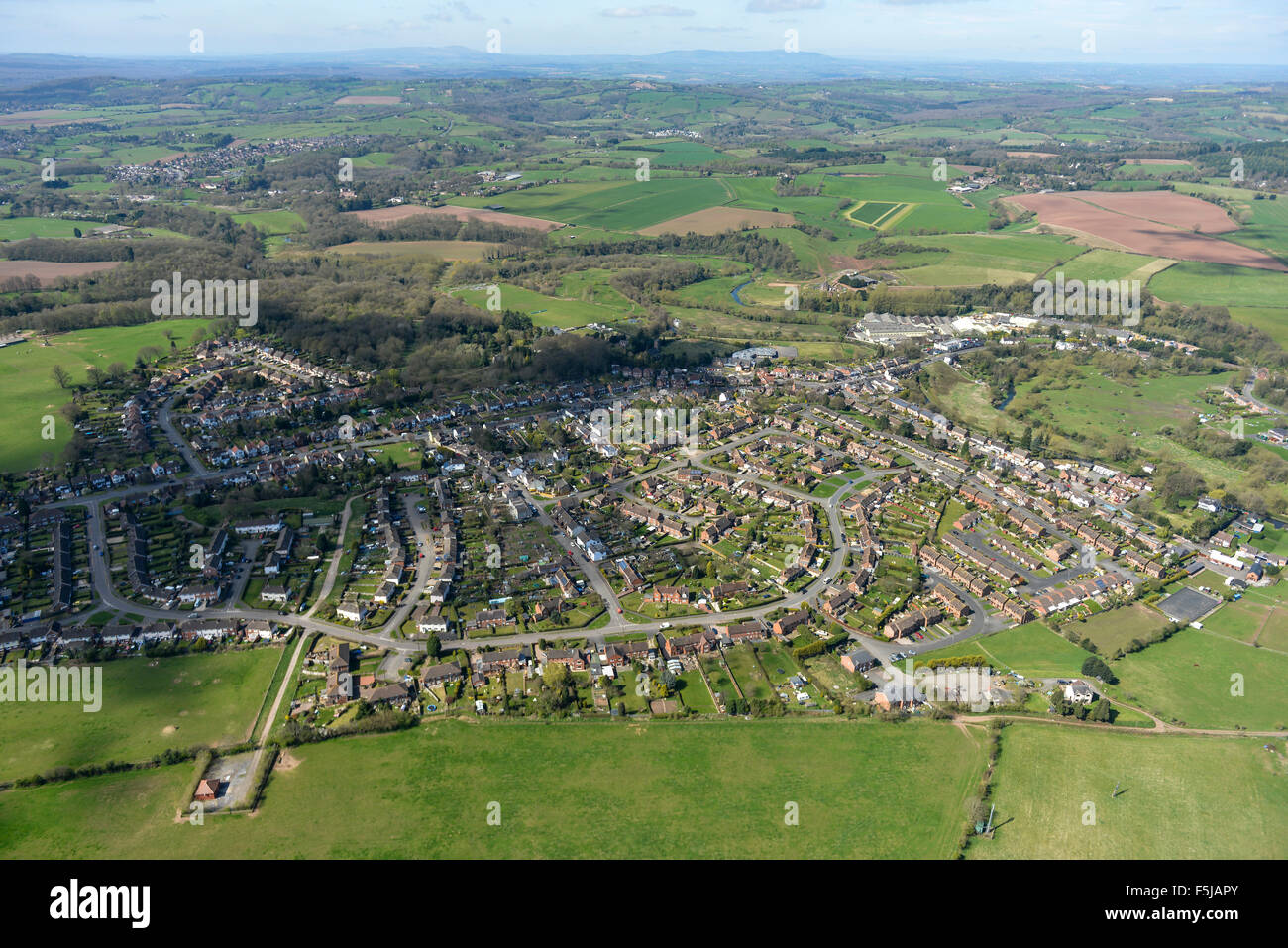 An aerial view of Cookley,a village in the Wyre Forest district of ...