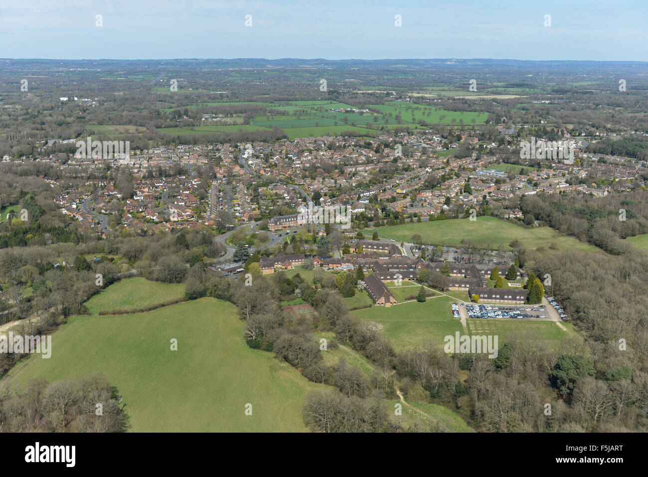 Aerial view west sussex village hi-res stock photography and images - Alamy