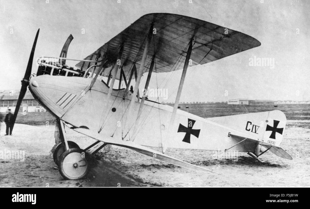The AEG C IV, a German reconnaissance aircraft from World War I, is ...