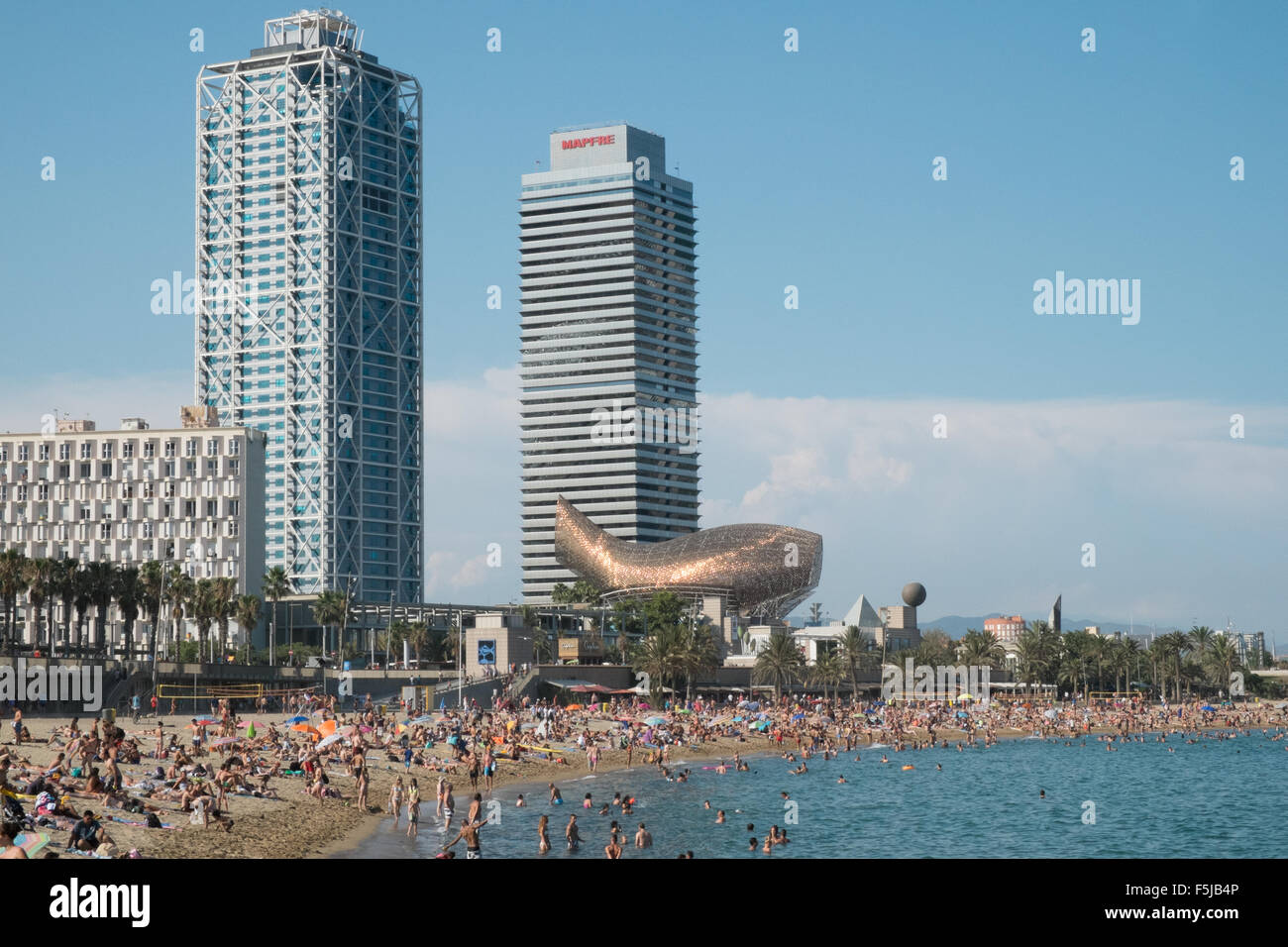 Twin Towers,Torre Mapfre office tower,Hotel Arts,Frank Gehry’s giant ...
