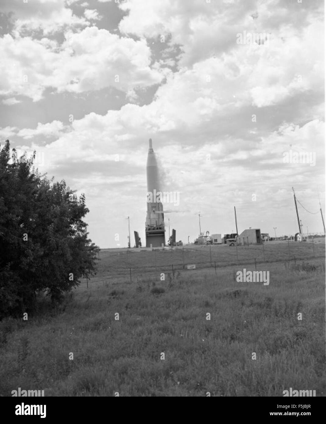 Photograph from the Atlas Negative Collection showing early missile ...