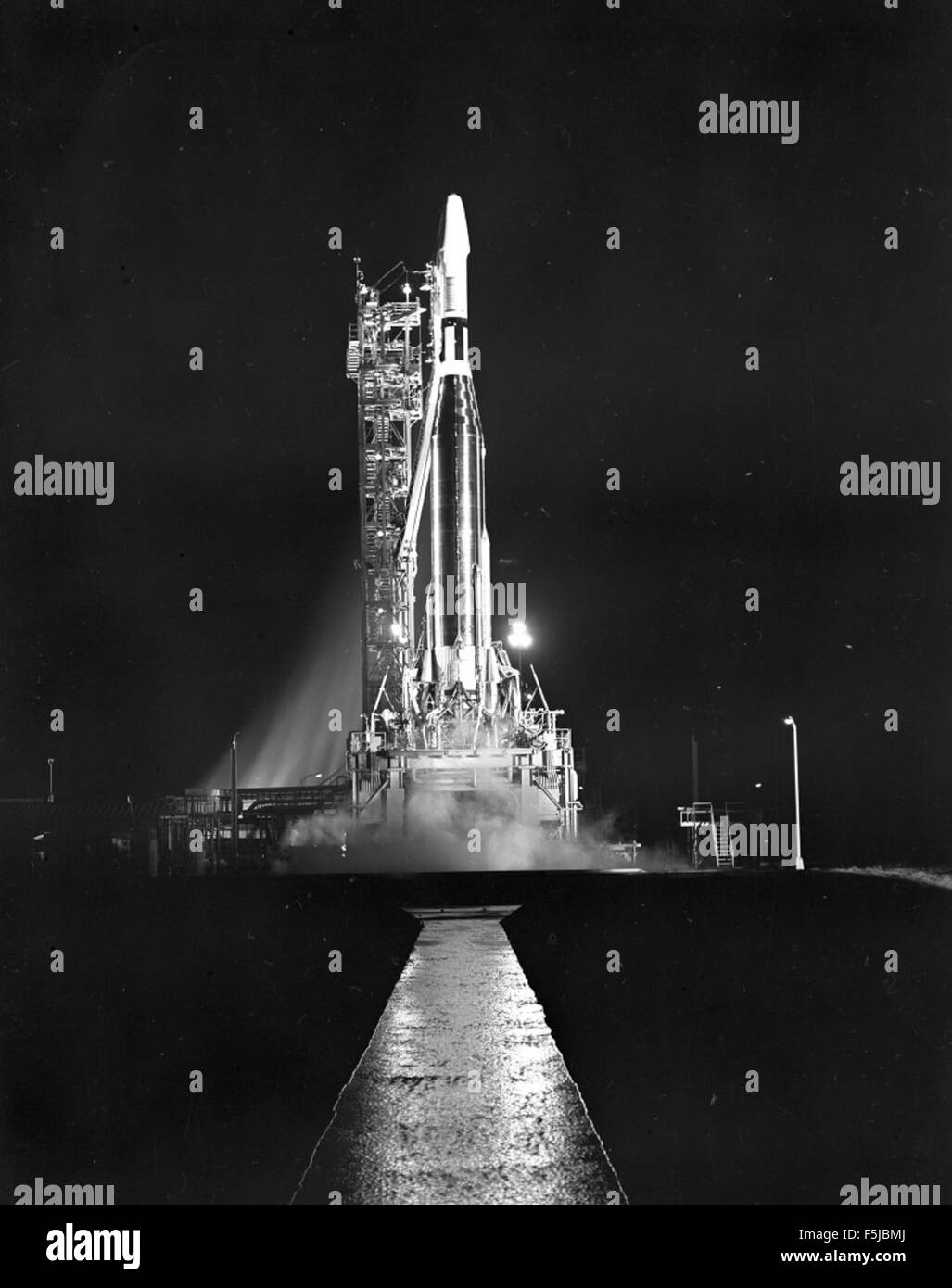 This image shows the prelaunch details of Mariner I, Atlas 145D, taken ...