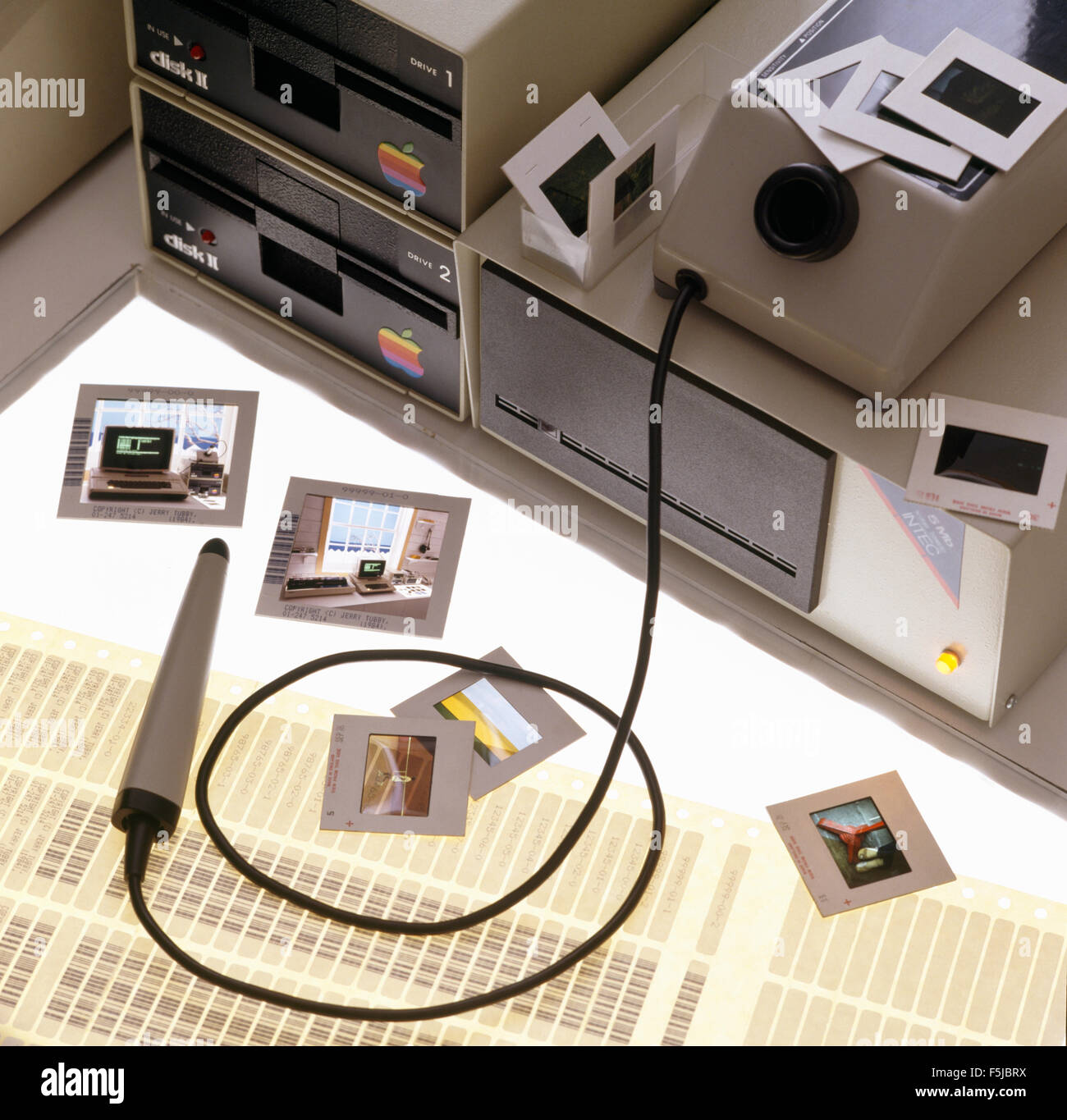 Close-up of a vintage transparency scanner Stock Photo - Alamy