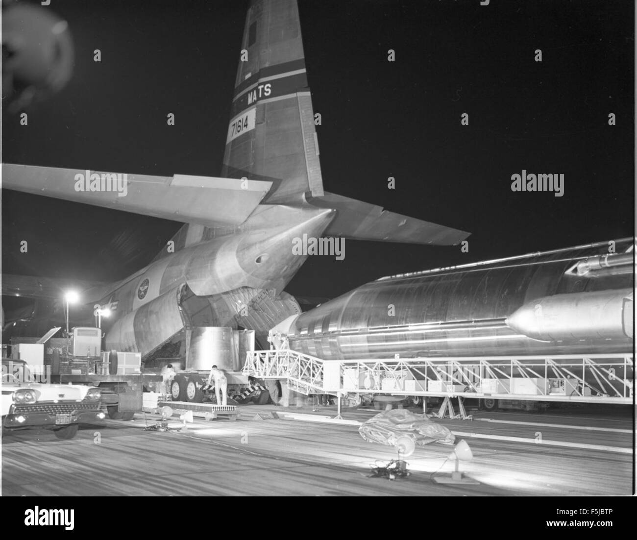 The Atlas 14E missile is moved to Fairchild AFB for further testing and ...