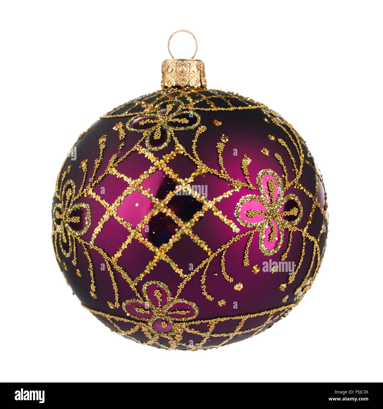 beautiful violet christmas ball Stock Photo - Alamy