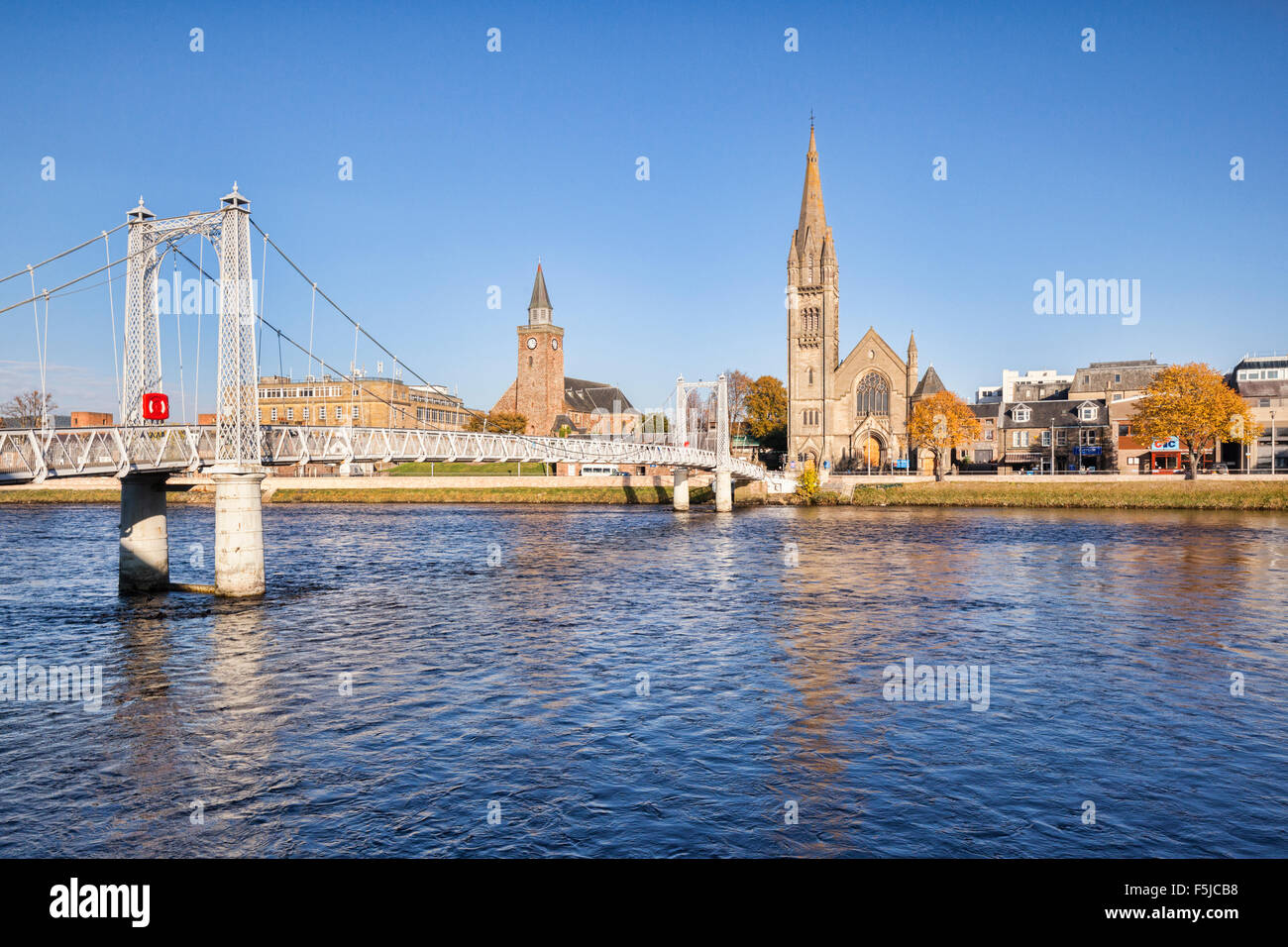 Greig Street Bridge across the River Ness in Inverness, Highland ...