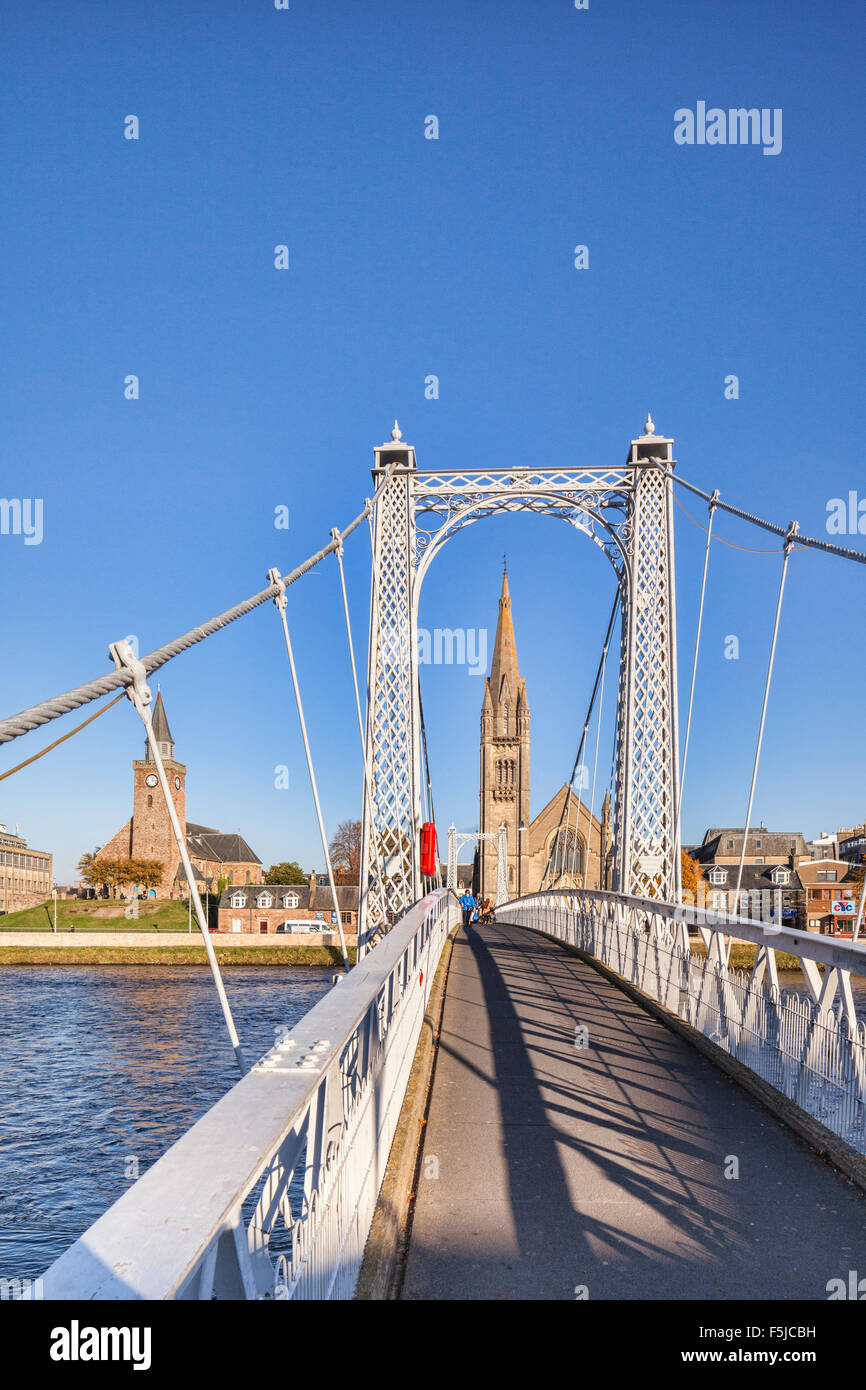 Greig Street Bridge across the River Ness in Inverness, Highland ...