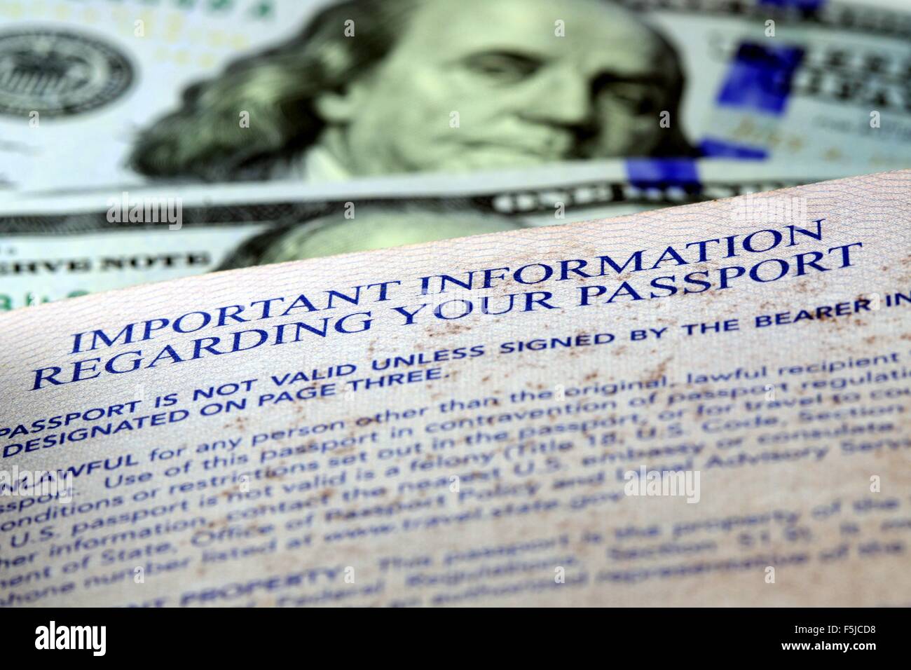 USA Passport travel documents Stock Photo - Alamy